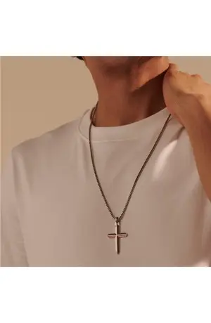 John Hardy Classic Chain Cross Pendant Necklace - Silver