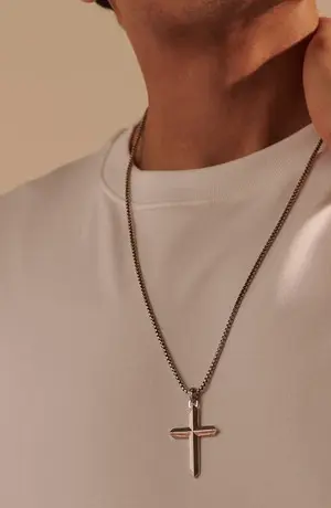 John Hardy Classic Chain Cross Pendant Necklace - Silver