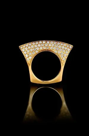DRIES CRIEL Lotus Diamond Ring - Yellow Gold