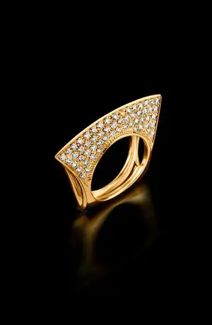 DRIES CRIEL Lotus Diamond Ring - Yellow Gold