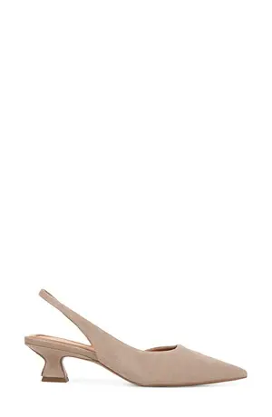 Franco Sarto Devin Kitten Heel Slingback Pump - Chinchilla