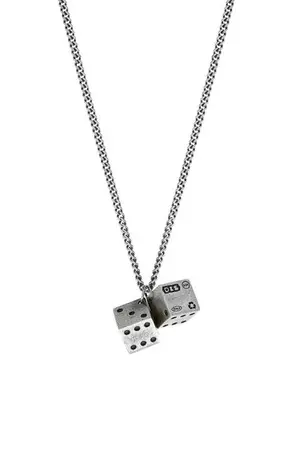 DEGS & SAL Lucky Dice Chain Necklace - Silver