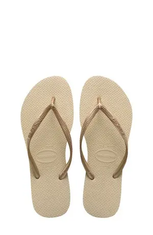 Havaianas Slim Flip Flop - Sand Grey/light Golden