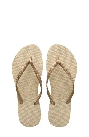 Havaianas Havaianas Slim Flip Flop Sand/ Light Gold