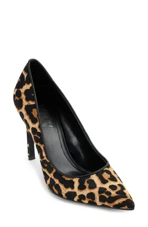 Dkny Mabi Pointed-toe Pump - Leopard Calf Hair
