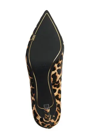 Dkny Mabi Pointed-toe Pump - Leopard Calf Hair