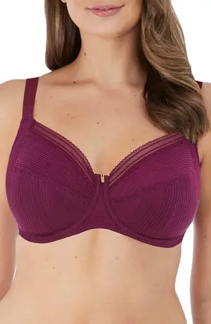 Fantasie Fusion Underwire Side Support Bra Black Cherry