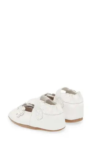 ROBEEZ® Brianna Leather Crib Shoe - White