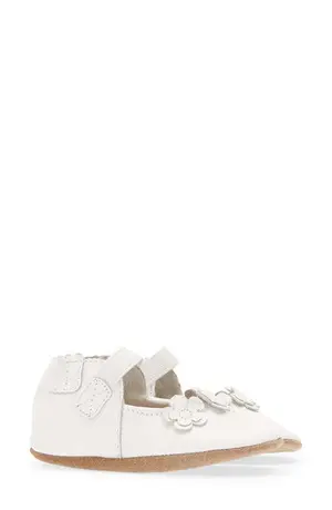 ROBEEZ® Brianna Leather Crib Shoe - White