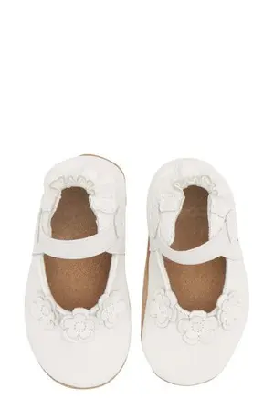 ROBEEZ® Brianna Leather Crib Shoe - White