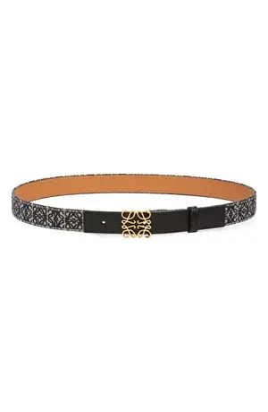 Loewe Anagram Jacquard Belt - Black/ Gold 1206