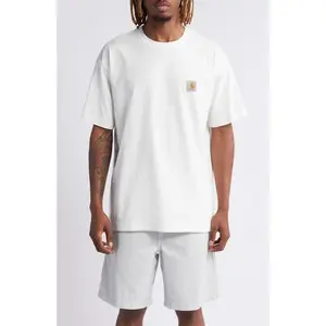 Carhartt Work In Progress Nelson Oversize Logo Patch T-shirt Wax Garment Dyed