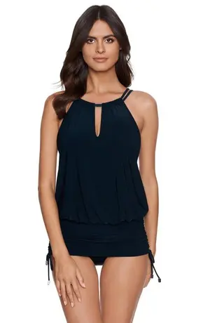MAGICSUIT® Susan Keyhole Skirted One-piece Swimsuit - Black