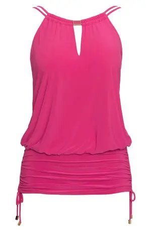 Magicsuit Susan Keyhole Skirted One-piece Swimsuit - Ruby Red