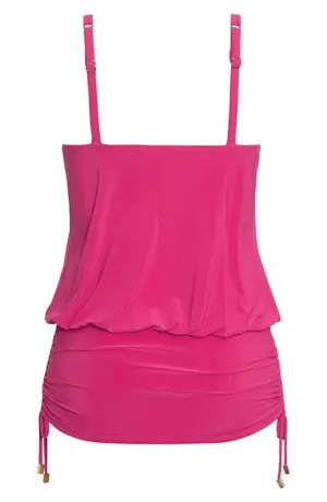 Magicsuit Susan Keyhole Skirted One-piece Swimsuit - Ruby Red