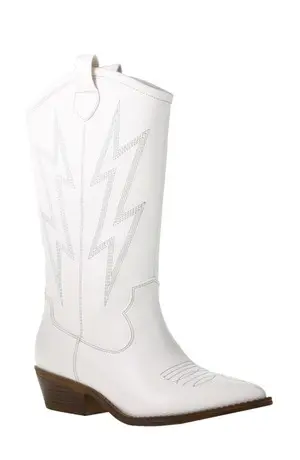 Chinese Laundry Josea Mid-calf Western Boots - White