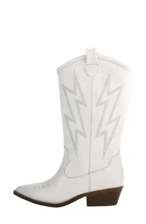 Chinese Laundry Josea Mid-calf Western Boots - White