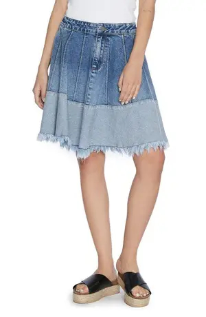Wash Lab Denim Pleated Skirts