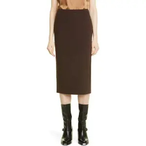 Max Mara Conero Jersey Midi Pencil Skirt - Brown