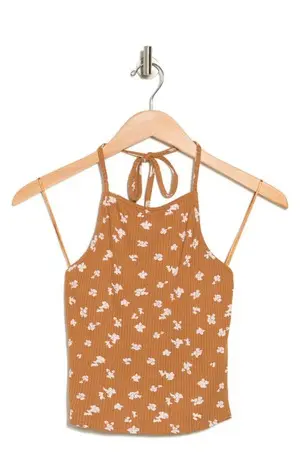 O'Neill Floral Rib Halter Top
