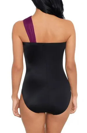 Magicsuit Goddess Colorblock One-shoulder Convertible One-piece Swimsuit - Jam