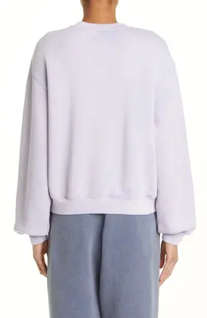 Alexander Wang Essential Cotton Blend Fleece Logo Sweatshirt
