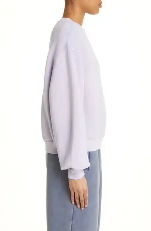 Alexander Wang Essential Cotton Blend Fleece Logo Sweatshirt