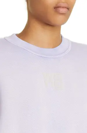Alexander Wang Essential Cotton Blend Fleece Logo Sweatshirt