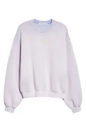 Alexander Wang Essential Cotton Blend Fleece Logo Sweatshirt