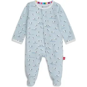 MAGNETIC ME Baa Baa Baby Sheep Print Footie - Blue