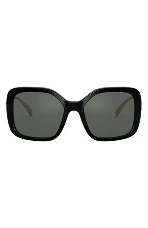 Versace 53mm Square Sunglasses Black/grey Solid