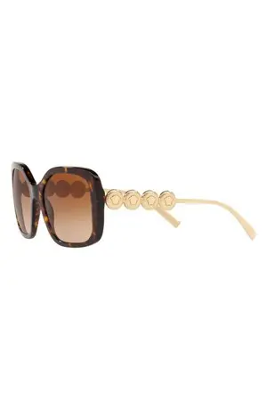 Versace 53mm Square Sunglasses - Havana