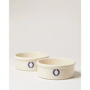 FARMHOUSE POTTERY Laurel Glazed Stoneware Dog Bowl - Beige