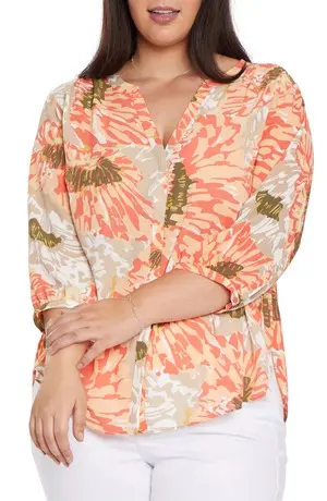 NYDJ NYDJ Semisheer Pintuck Blouse Avalon