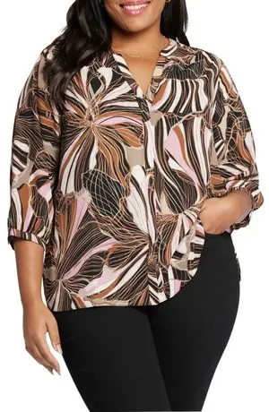 Women's Printed High-Low Hem Blouses