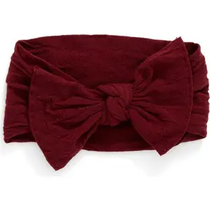 BABY BLING Baby Bling Knotted Bow Headband Burgundy
