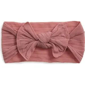 BABY BLING Baby Bling Knotted Bow Headband Mauve