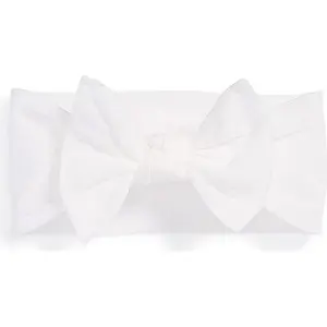 BABY BLING Baby Bling Knotted Bow Headband White