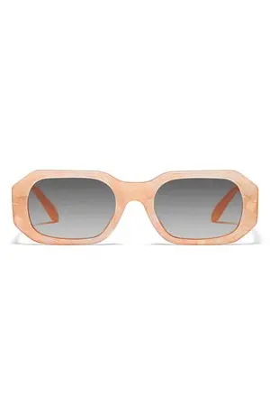 Quay QUAY Hyped Up 53mm Gradient Square Sunglasses Apricot Tortoise/orange