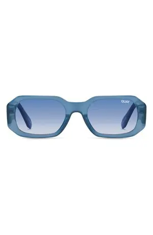 Quay QUAY Hyped Up 53mm Gradient Square Sunglasses Blue / Blue