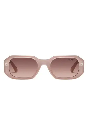 Quay QUAY Hyped Up 53mm Gradient Square Sunglasses Fawn/ Brown Fawn Gradient