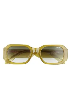 Quay QUAY Hyped Up 53mm Gradient Square Sunglasses Green/green