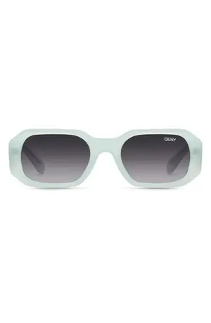 Quay QUAY Hyped Up 53mm Gradient Square Sunglasses Mint/ Smoke