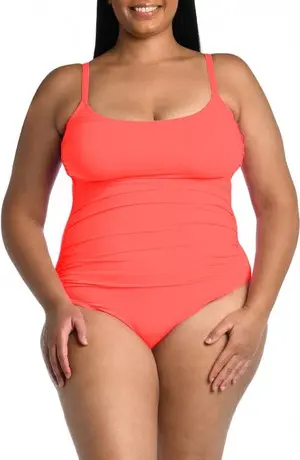 La Blanca Island One-Piece Swimsuit Hot Coral