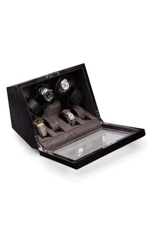BEY-BERK Louis Ash Four-watch Winder & Case