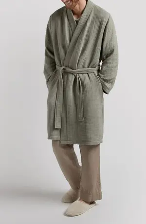 PARACHUTE Gender Inclusive Cloud Cotton Robe - Moss