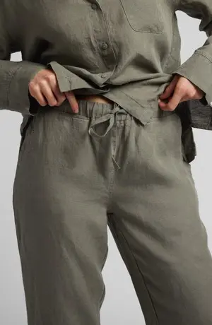 PARACHUTE Linen Lounge Pants - Moss