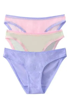 ON GOSSAMER 3-pack Mesh Hip Bikinis - Dl/pd/ma