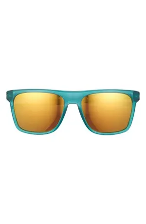 Oakley Oakley 57mm Polarized Rectangle Sunglasses Light Blue