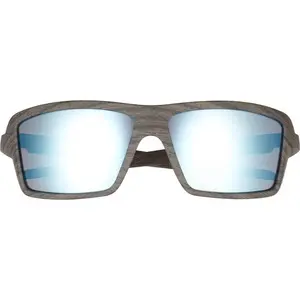 Oakley 63mm Polarized Rectangle Sunglasses - Light Wood